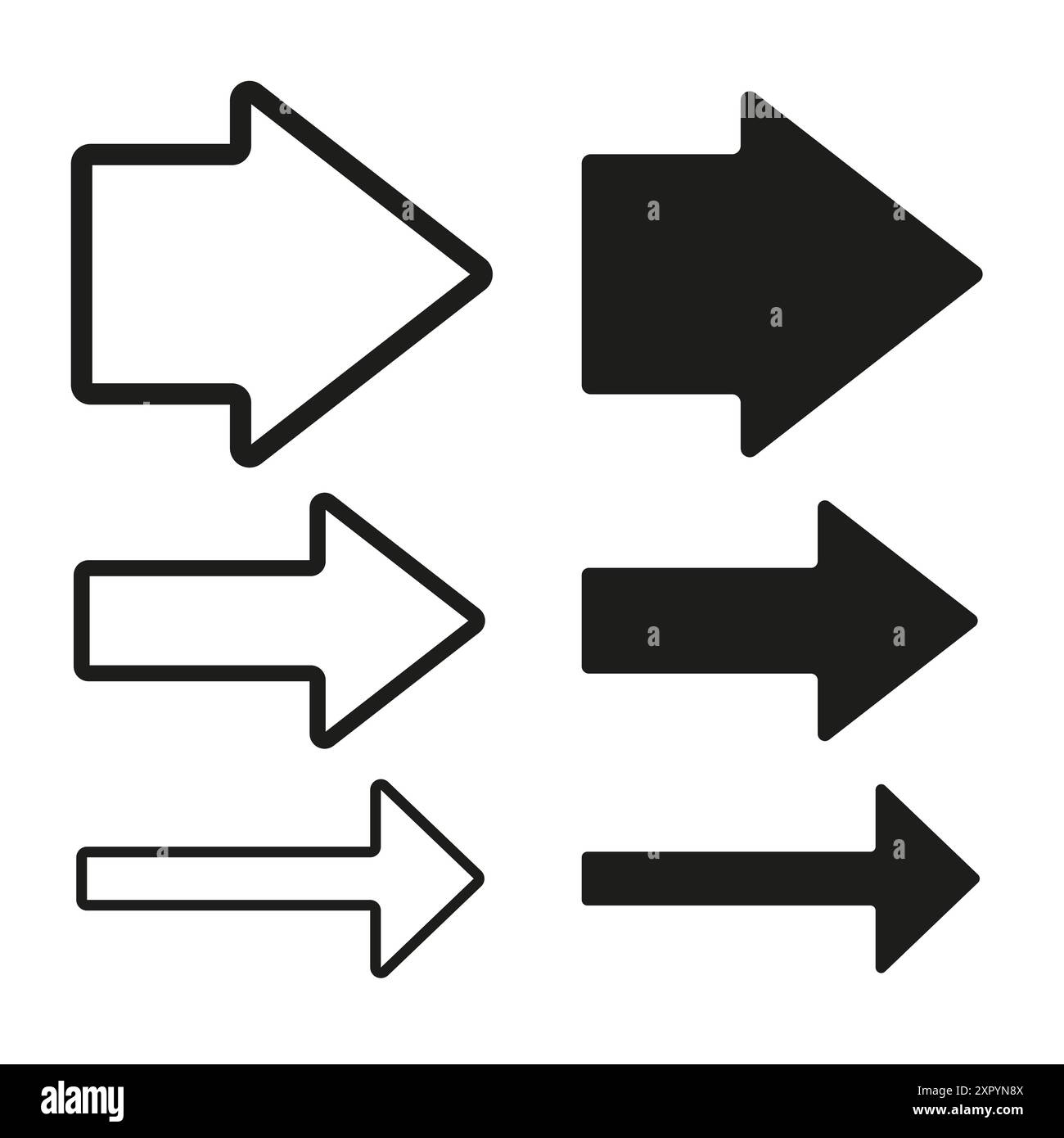 Arrow icons collection. Black and white. Different styles. Vector ...