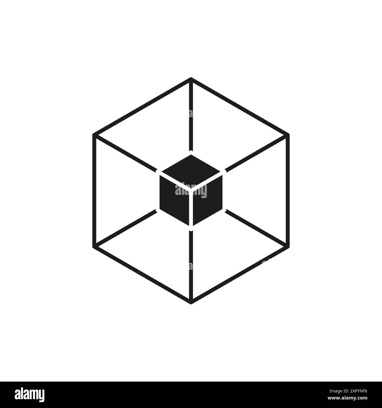 Cube vector icon. Geometric 3D shape. Abstract box symbol. Modern graphic design Stock Vector ...