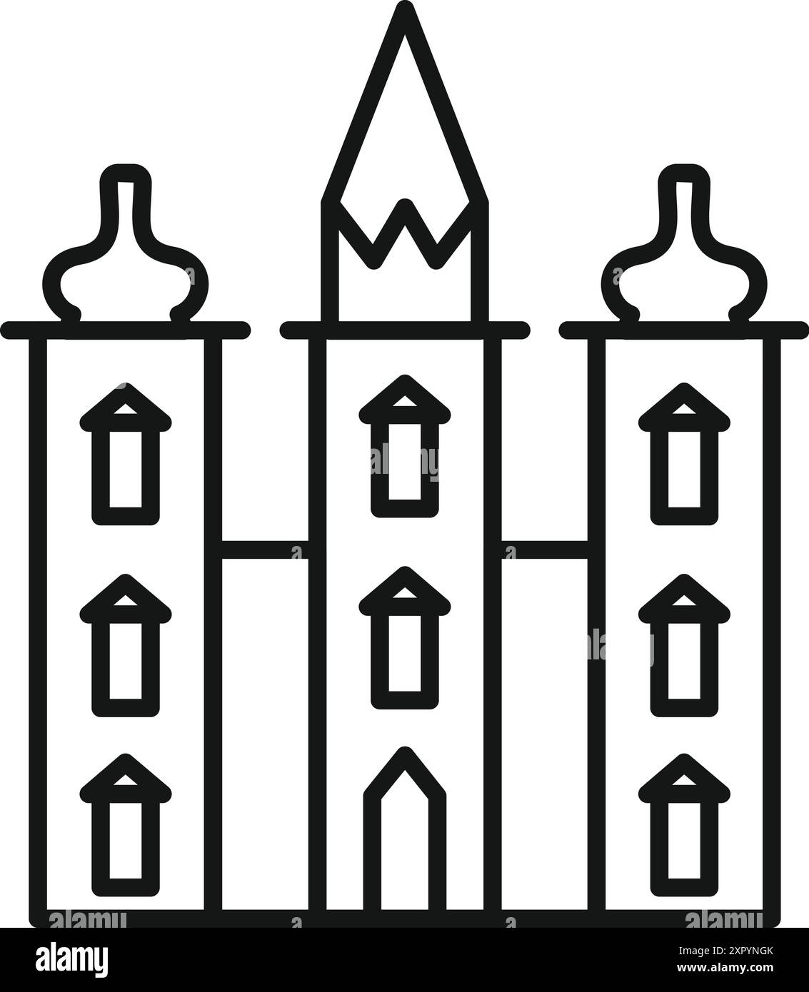 Simple line style icon of the salt lake city temple, a religious ...