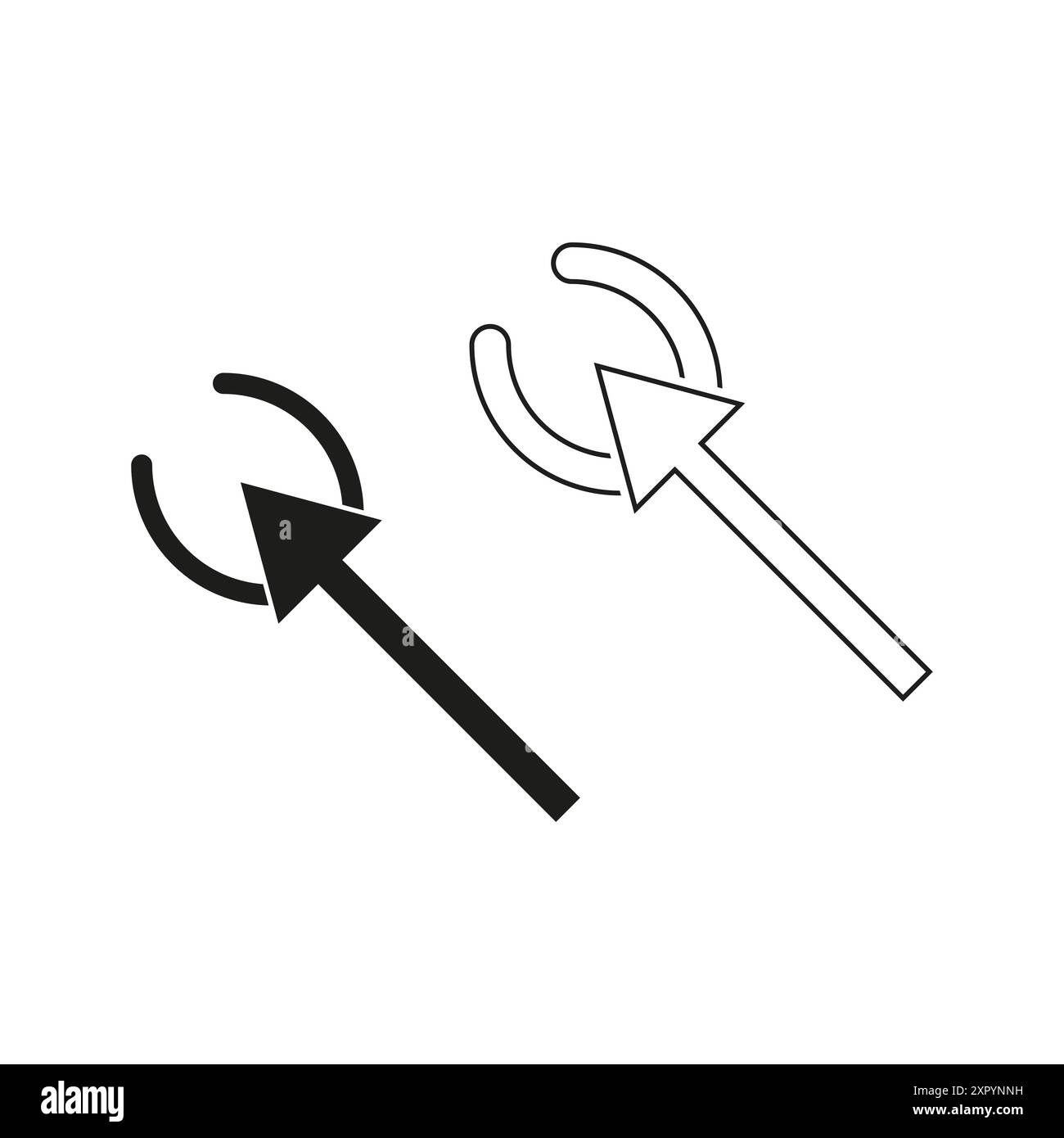 Click arrow icons. Cursor vector symbols. Black and white design ...