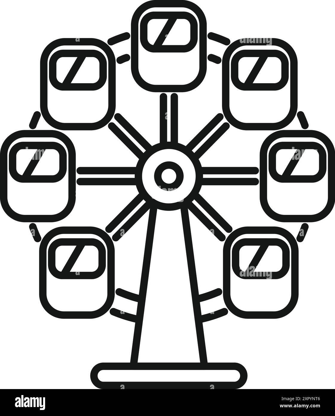 Simple Ferris Wheel Drawing