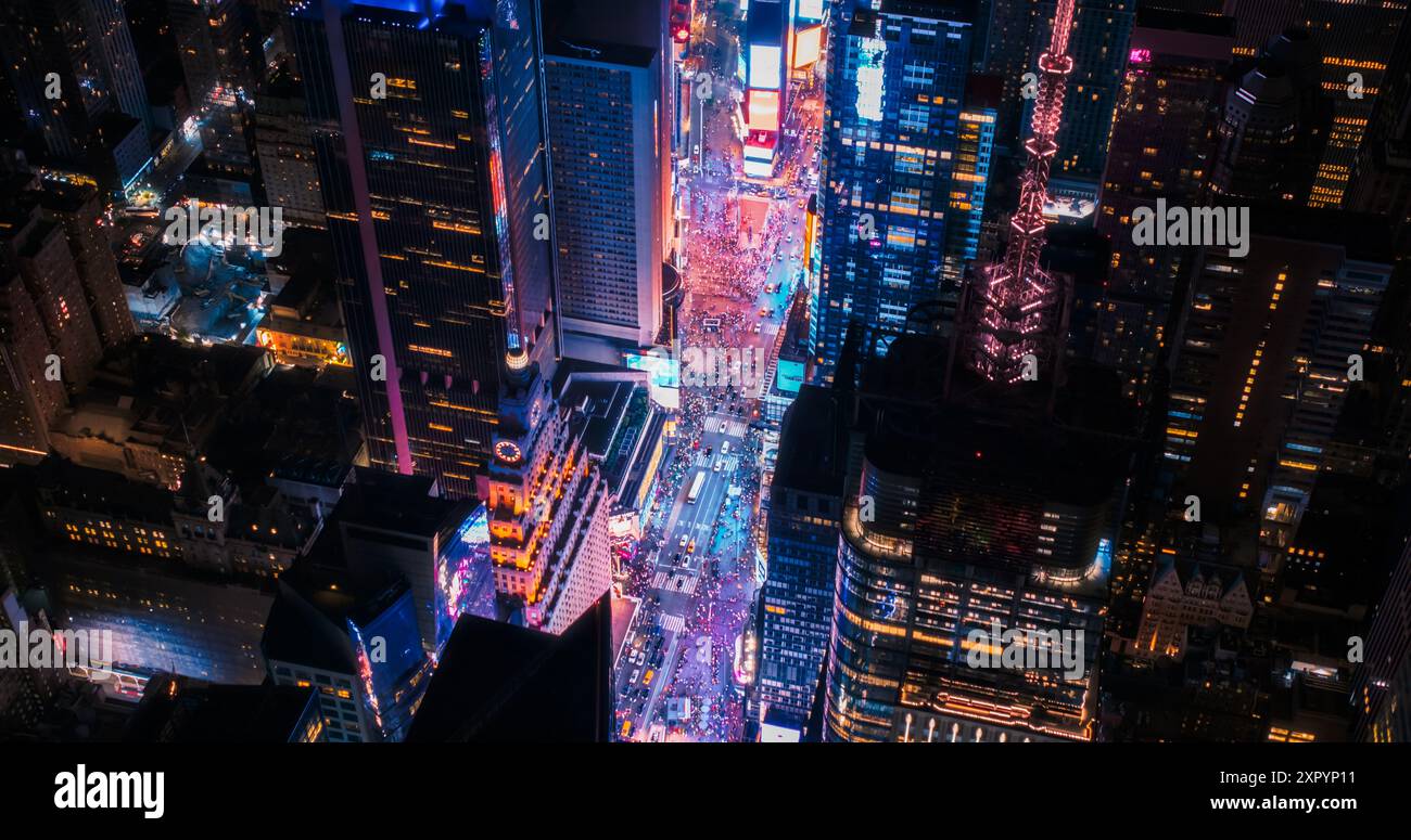 Helicopter Night Tour of New York City Architecture. Illuminated Times ...