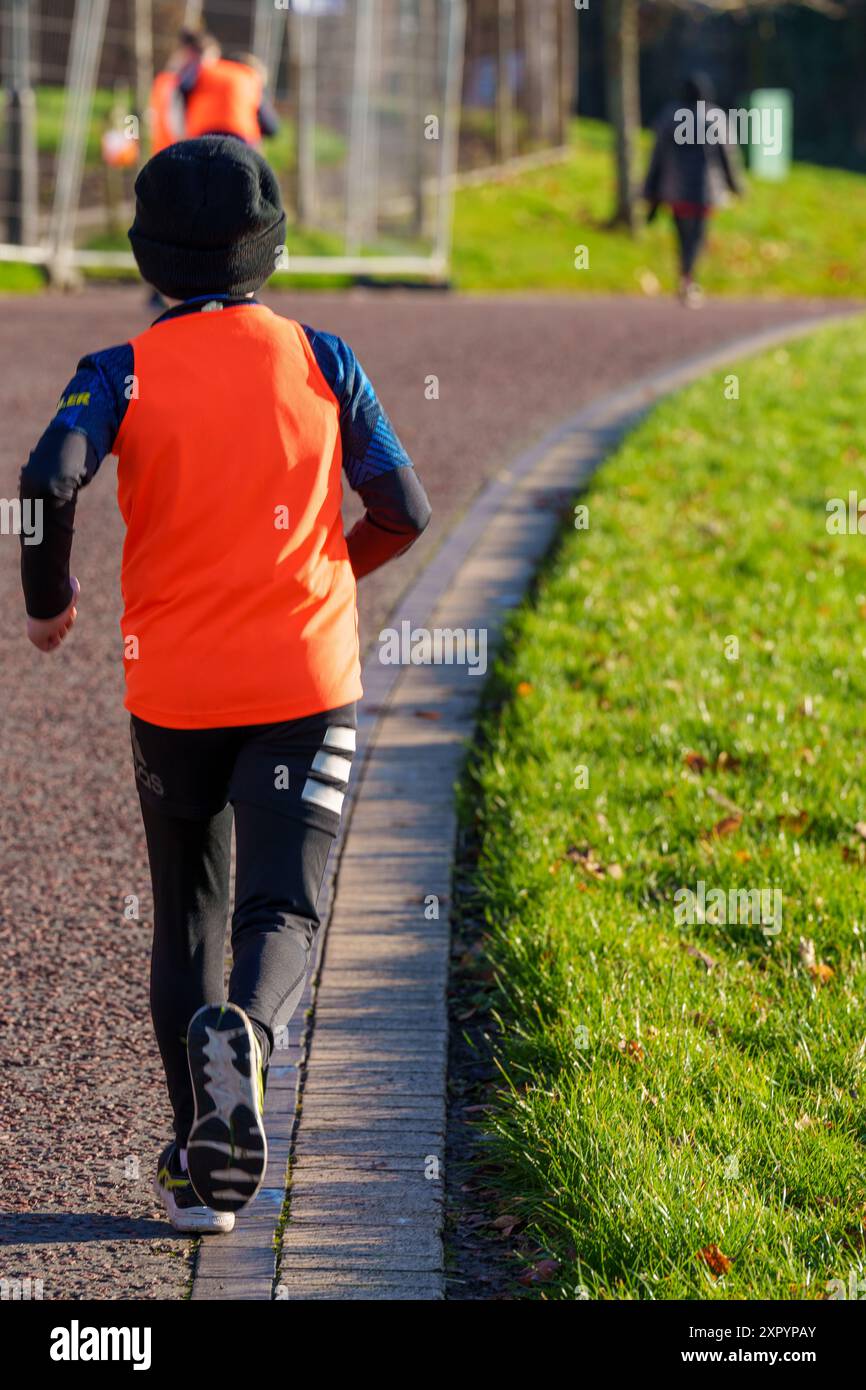Primary school children on an orienteering lesson in the park Stock ...