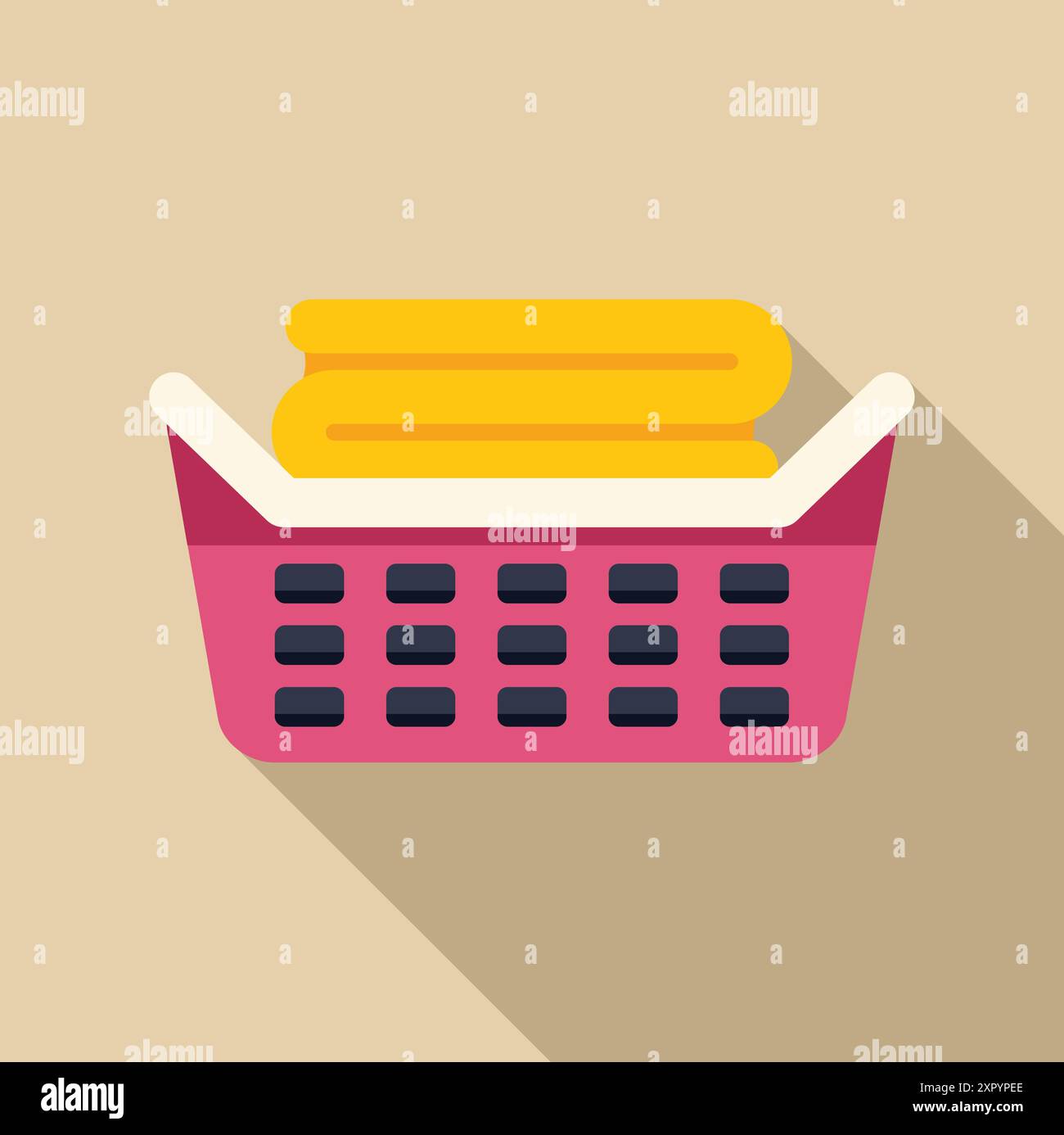 Laundry basket full of clothes is waiting to be washed, daily routine ...