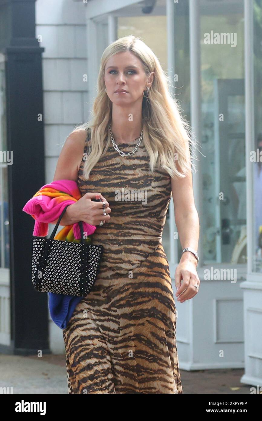 EXCLUSIVE Exclusive Nicky Hilton-Rothschild in an animal print dress ...