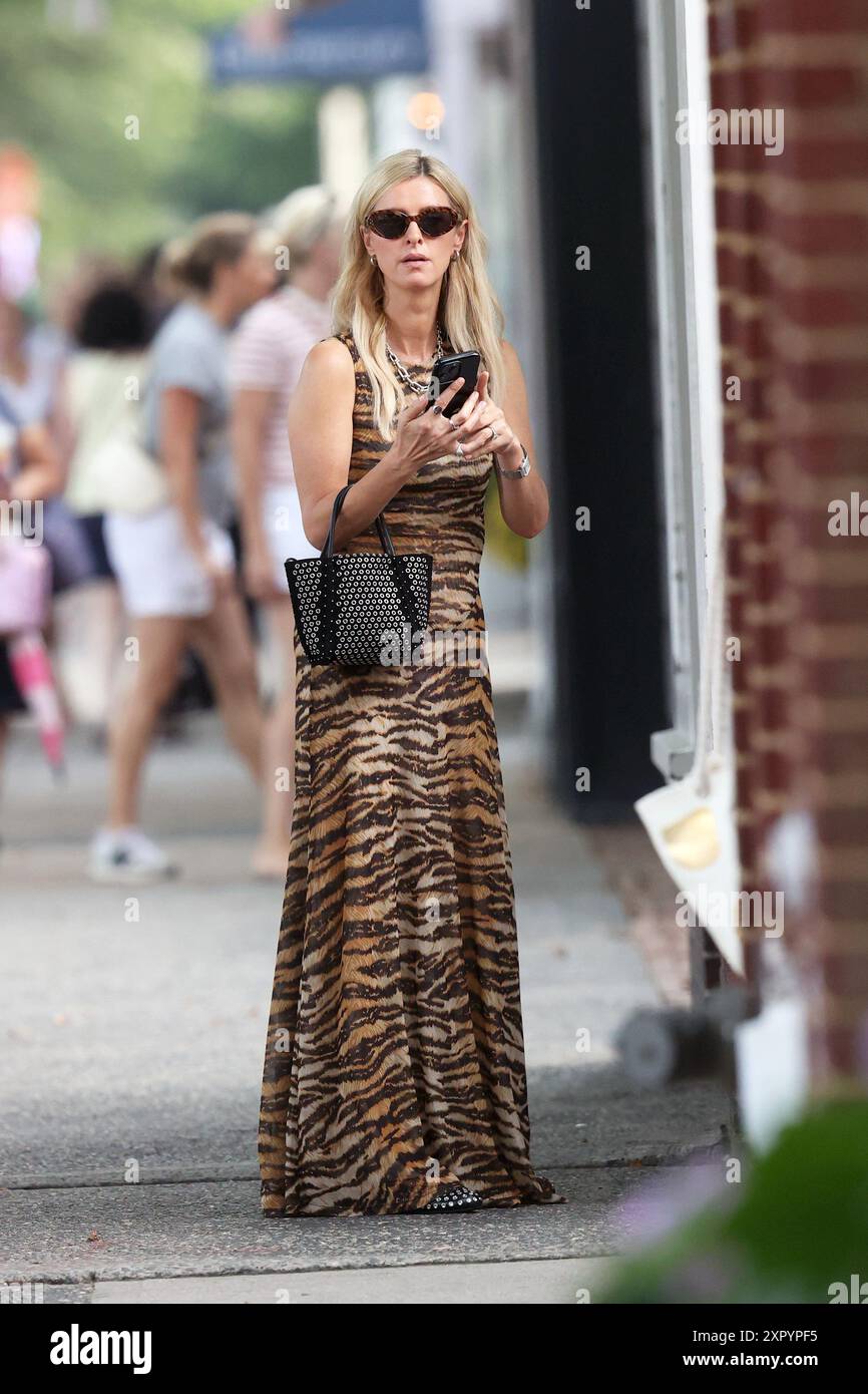 EXCLUSIVE Exclusive Nicky Hilton-Rothschild in an animal print dress ...