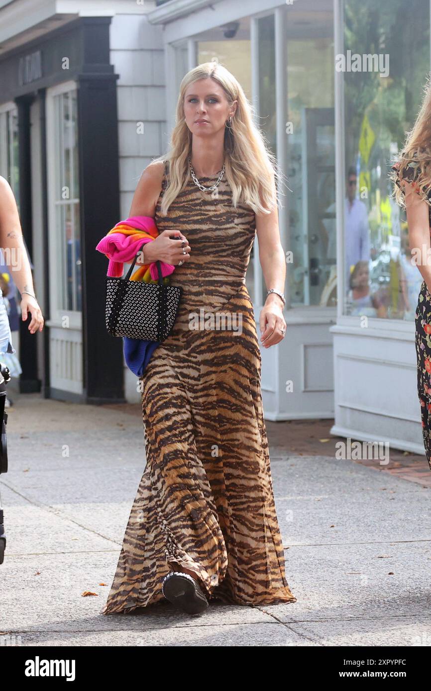EXCLUSIVE Exclusive Nicky Hilton-Rothschild in an animal print dress ...
