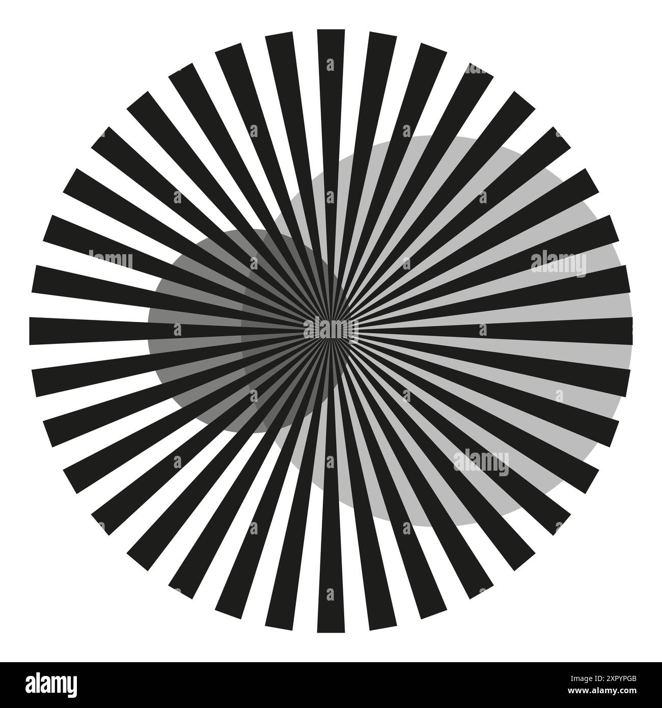 Abstract radial pattern. Black and white. Geometric optical illusion. Vector art Stock Vector ...
