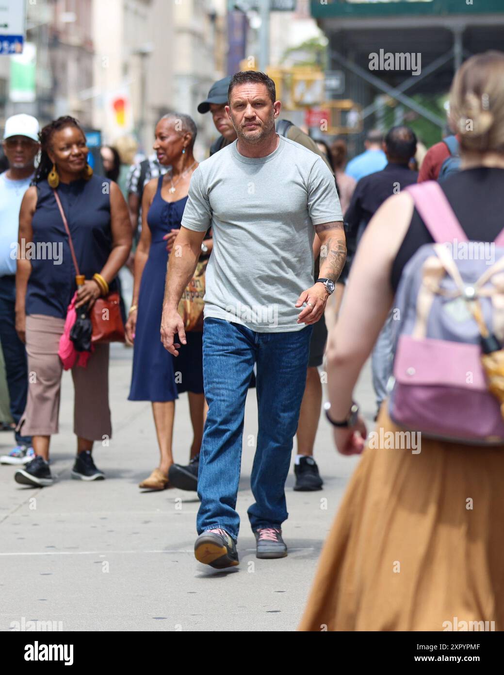 Tom Hardy and Kelly Marcel are seen on the set of 'Venom 3'. Featuring ...