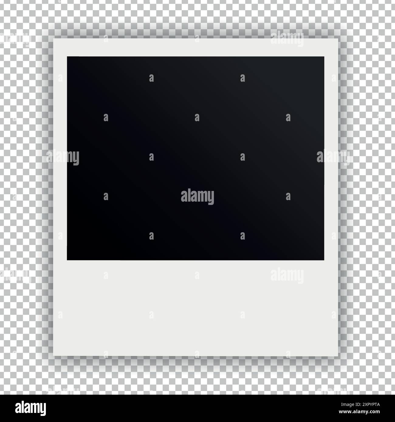 Instant photo frame background. Blank instant photo on transparent ...