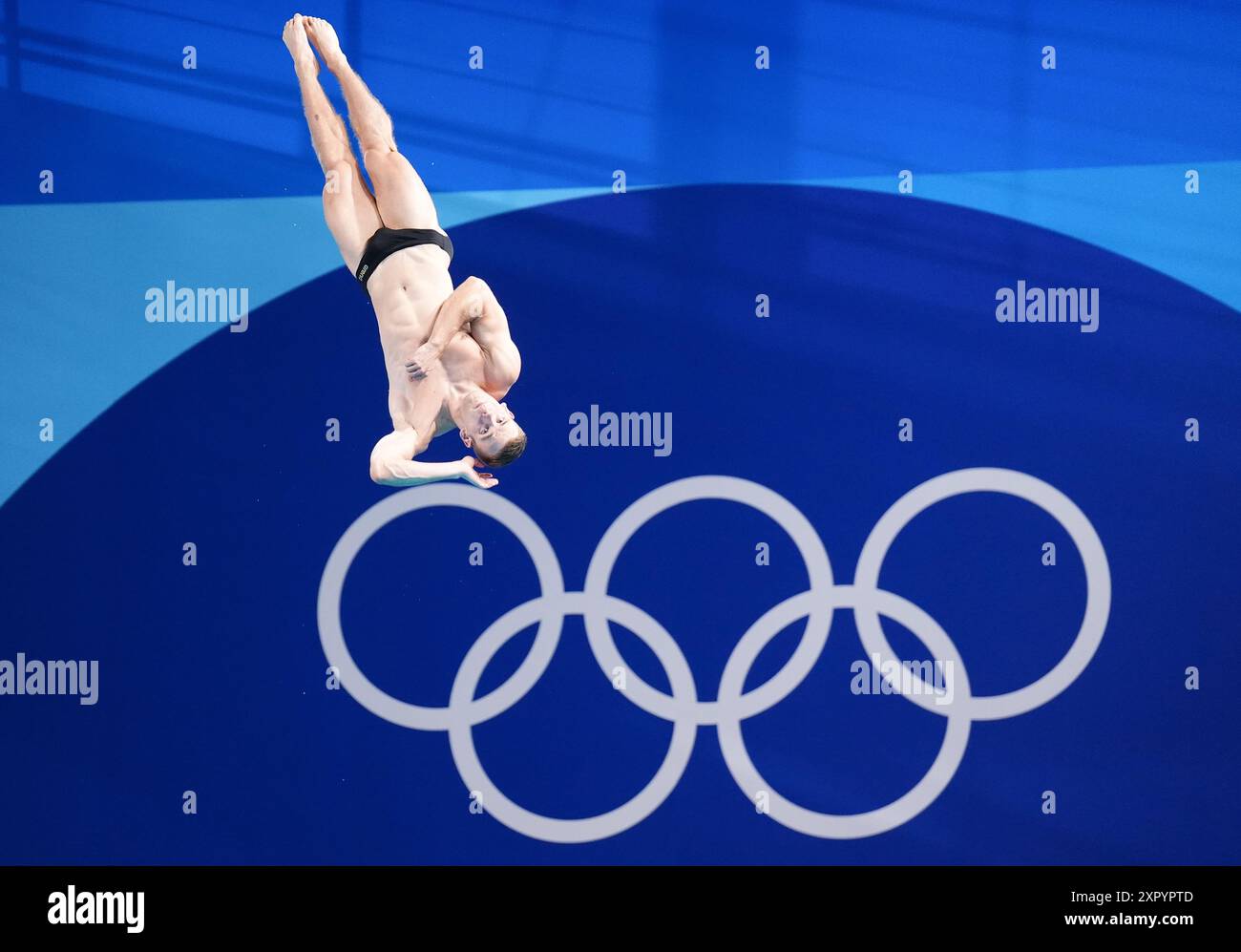 Germany's Moritz Wesemann competes in the Men's 3m Springboard Final at ...