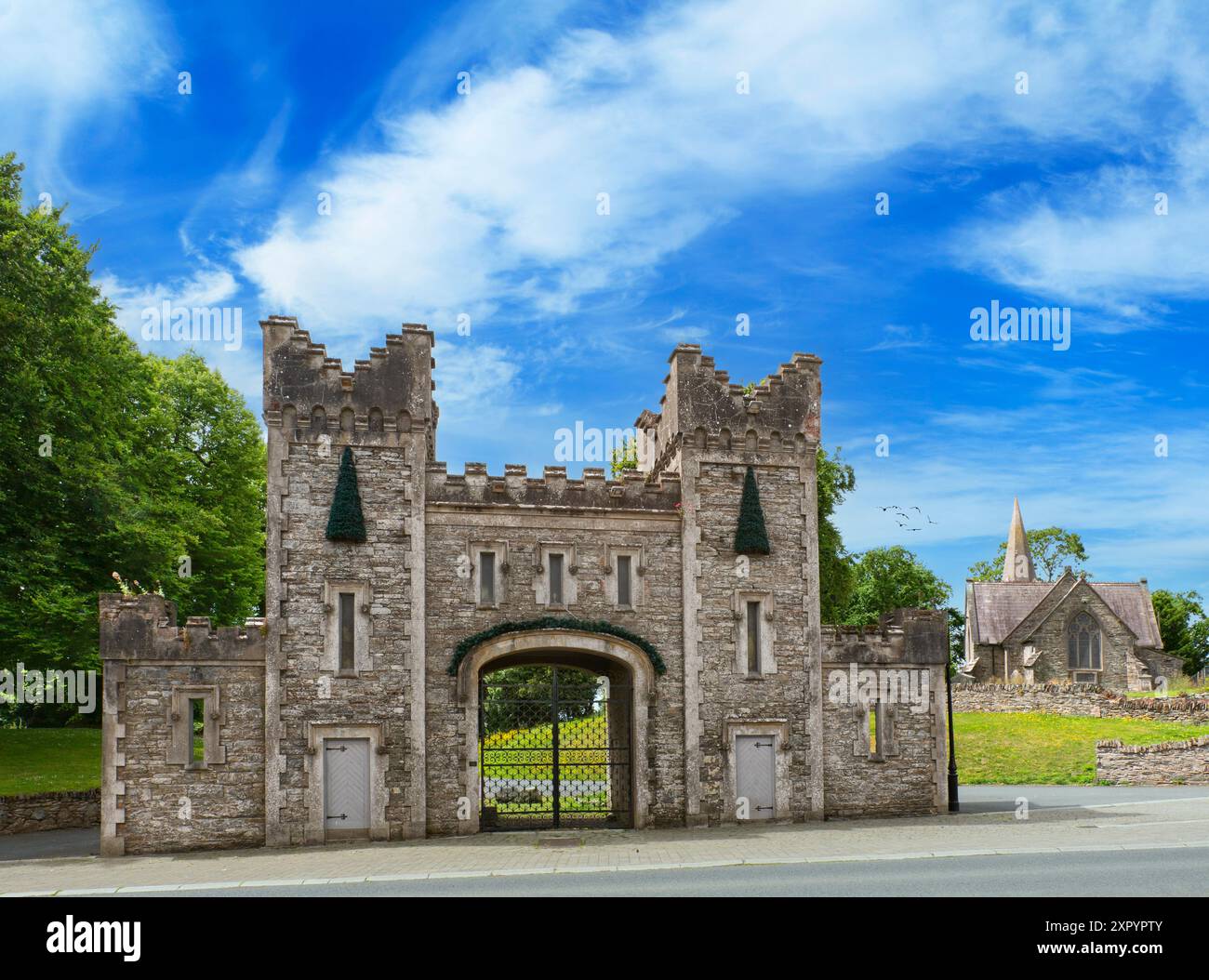 The gatehouse, an 18th-century modification to the castle in ...