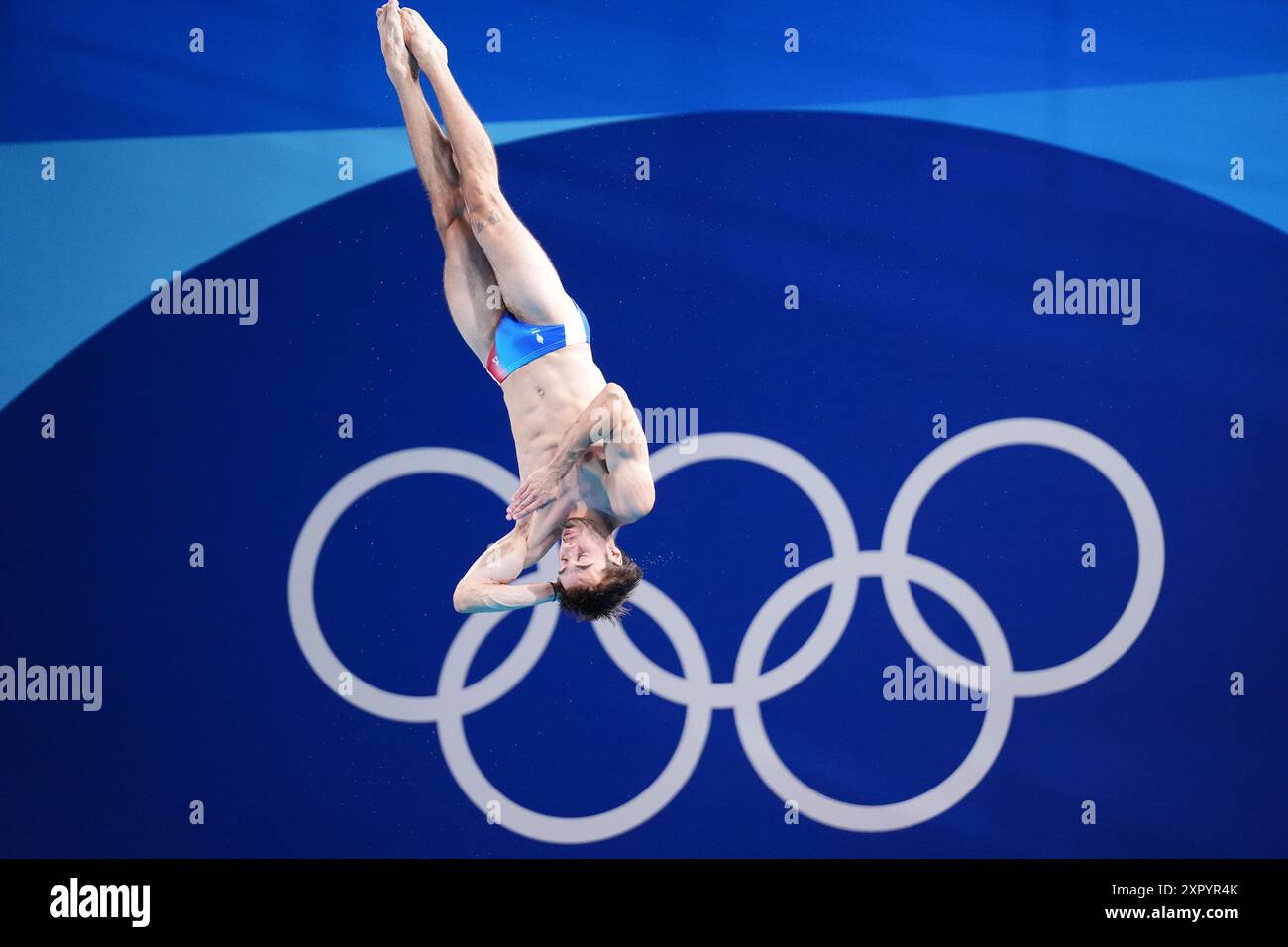 France's Jules Bouyer competes in the Men's 3m Springboard Final at the ...