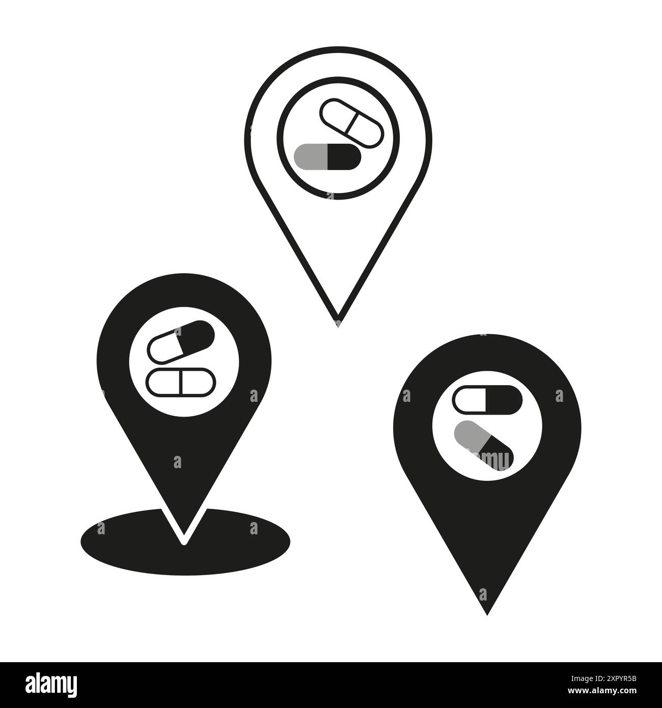 Location icon white hi-res stock photography and images - Alamy