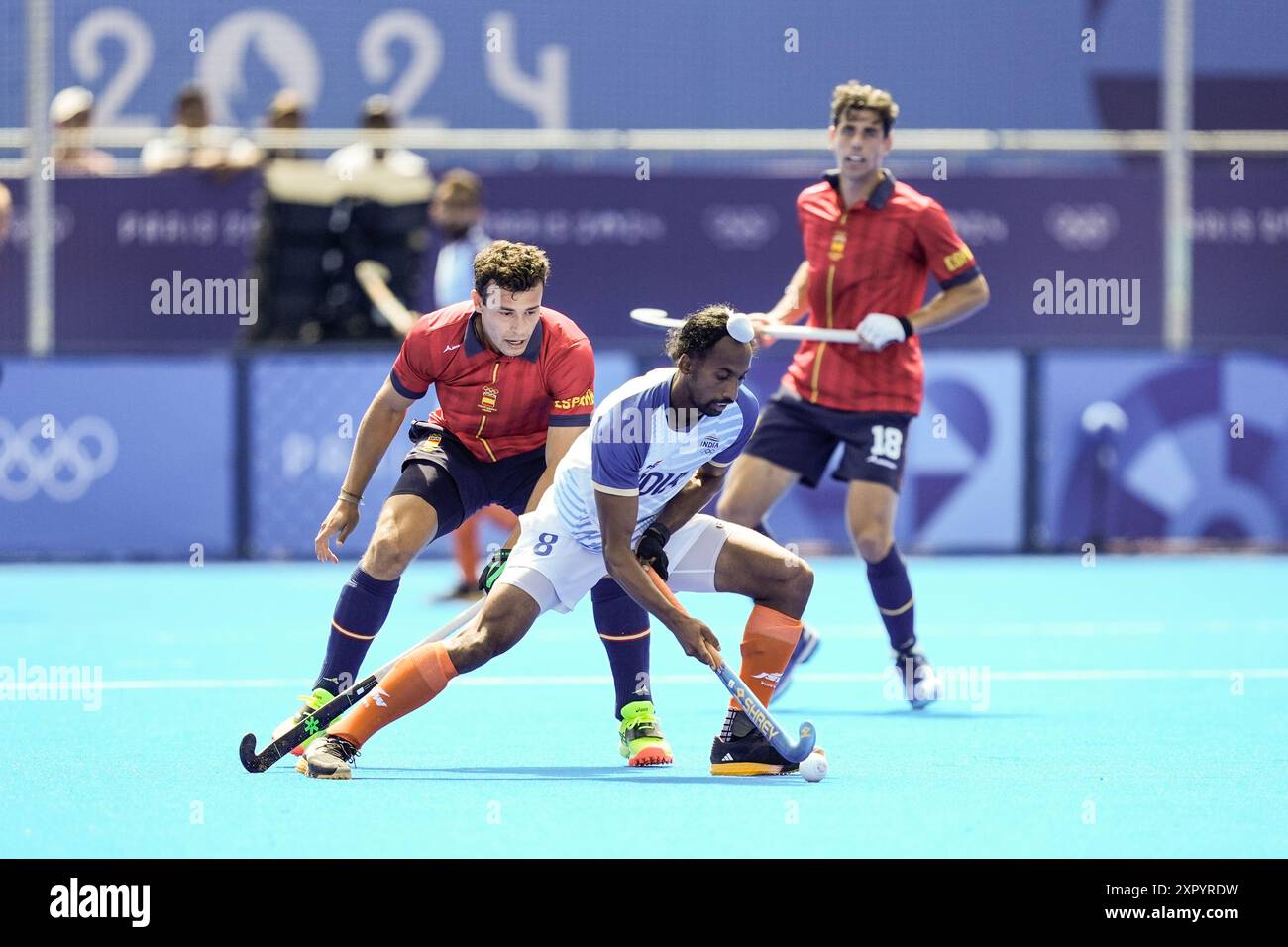 Hardik Singh of India in action during Men's Bronze Medal Match of the ...