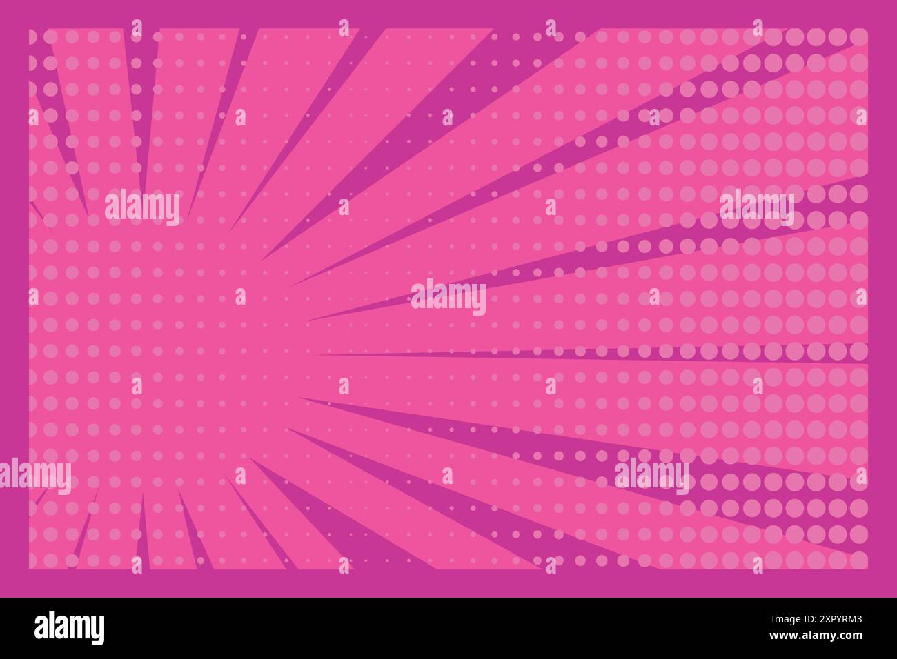 Pop art pink comic cover. Bright background in retro style decorated ...