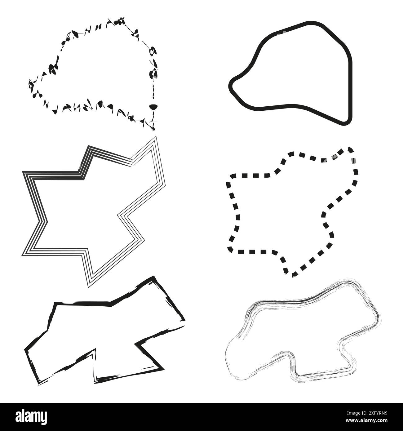 Abstract frame collection. Creative geometric shapes. Vector ...