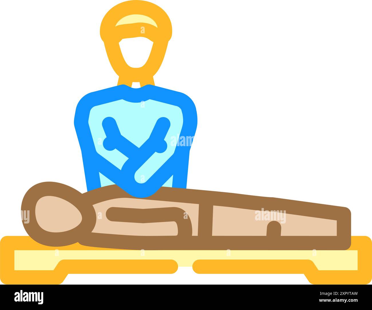 cpr procedure ambulance color icon vector illustration Stock Vector ...