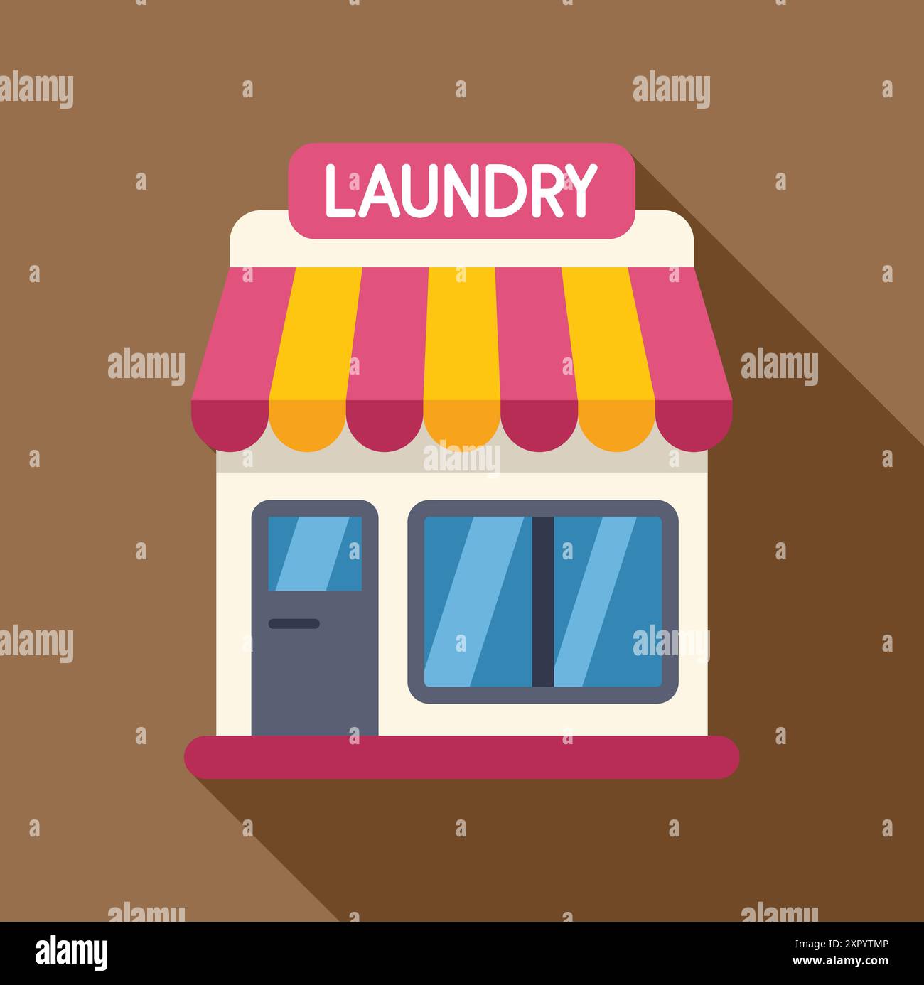 Storefront facade icon of a laundry shop building Stock Vector Image ...
