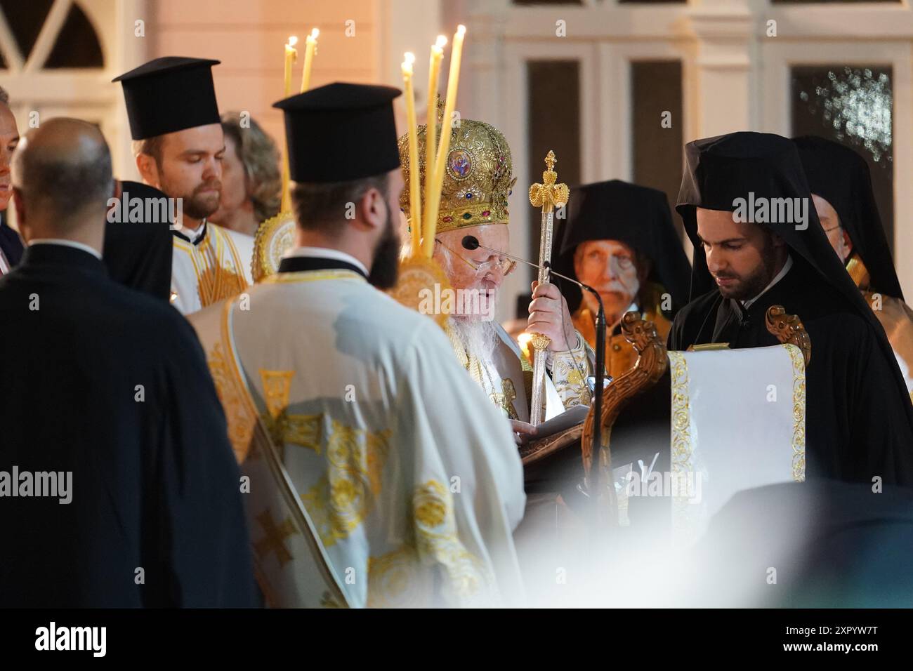ISTANBUL, TURKIYE - MAY 04, 2024: Ecumenical Patriarch Bartholomew of Constantinople during ...