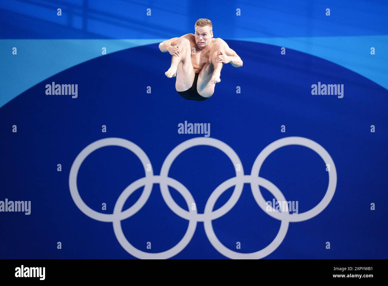Germany's Moritz Wesemann competes in the Men's 3m Springboard Final at ...