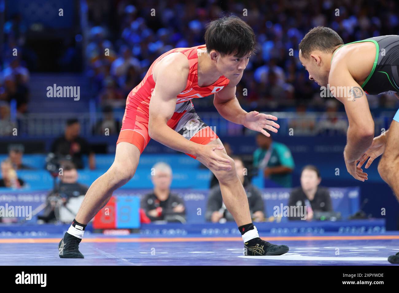 Paris, France. 8th Aug, 2024. Rei Higuchi (JPN) Wrestling : Men's Freestyle 57kg 1/4 Final ...