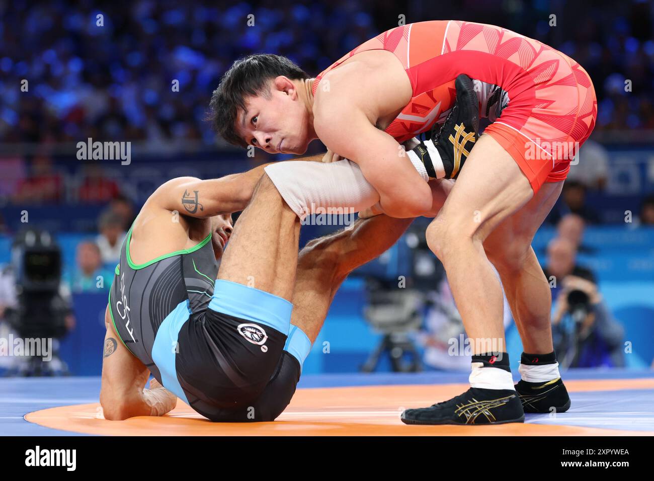 Paris, France. 8th Aug, 2024. Rei Higuchi (JPN) Wrestling : Men's Freestyle 57kg 1/4 Final ...