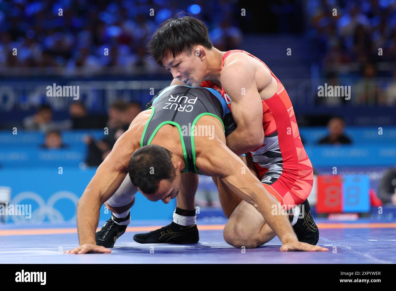 Paris, France. 8th Aug, 2024. Rei Higuchi (JPN) Wrestling : Men's Freestyle 57kg 1/4 Final ...