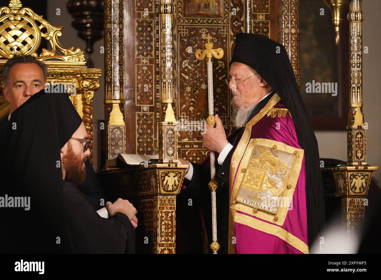ISTANBUL, TURKIYE - MAY 04, 2024: Ecumenical Patriarch Bartholomew of Constantinople during ...