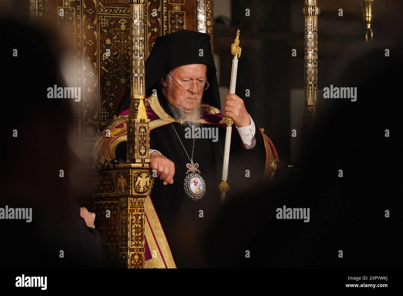 ISTANBUL, TURKIYE - MAY 04, 2024: Ecumenical Patriarch Bartholomew of Constantinople during ...