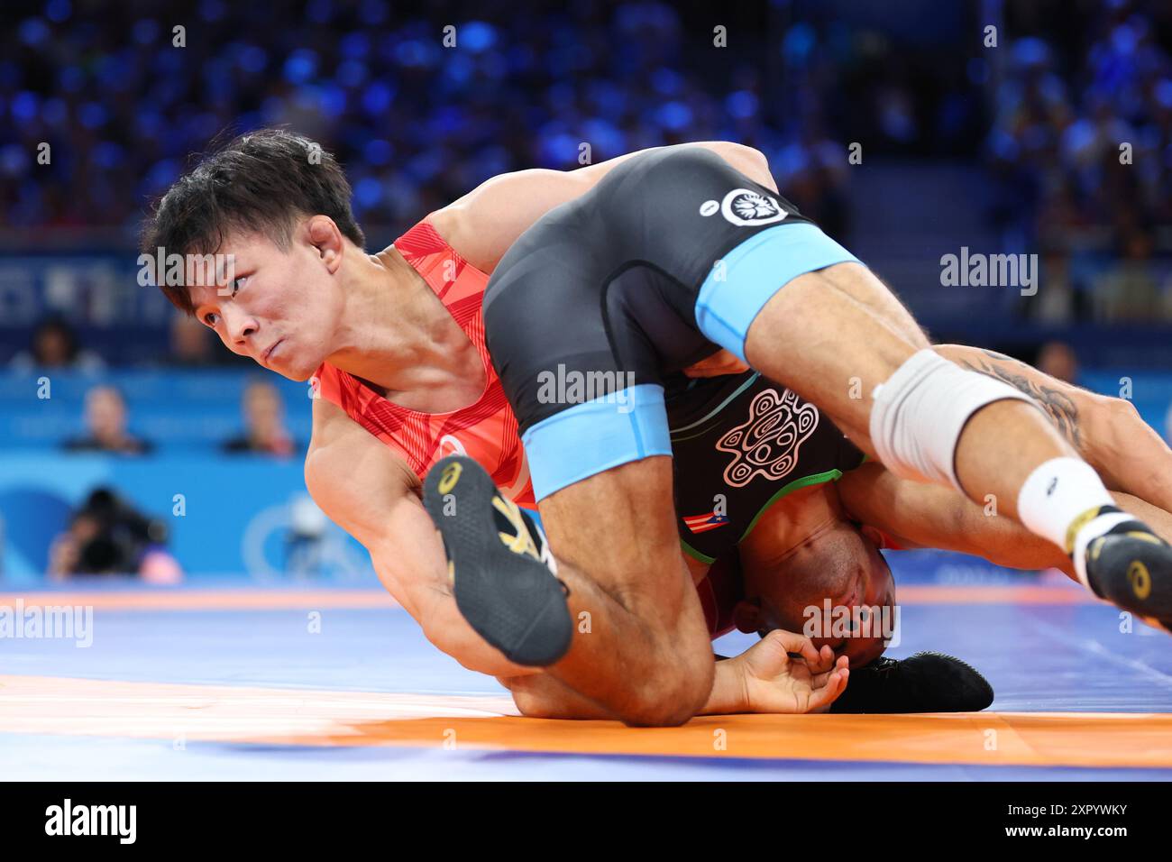 Paris, France. 8th Aug, 2024. Rei Higuchi (JPN) Wrestling : Men's Freestyle 57kg 1/4 Final ...