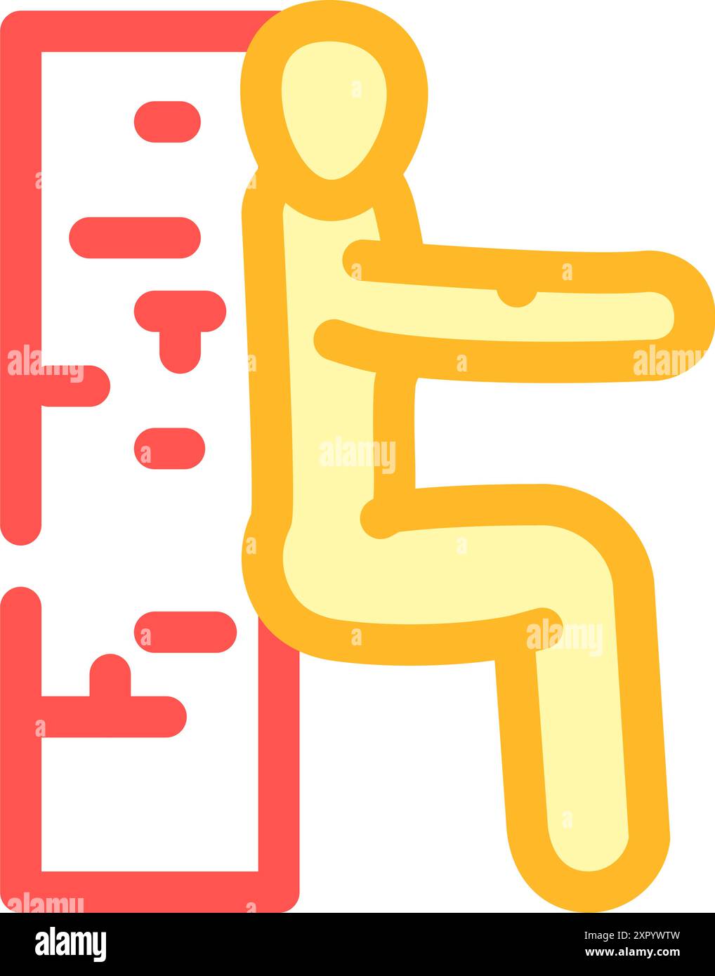 cable tricep pushdowns fitness exercise arm color icon vector ...