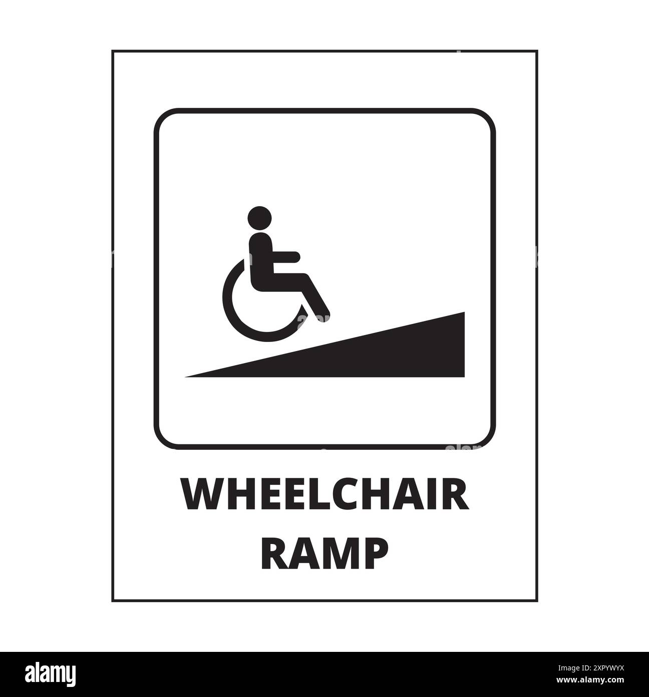 Wheelchair ramp banner on a white background Stock Vector Image & Art ...