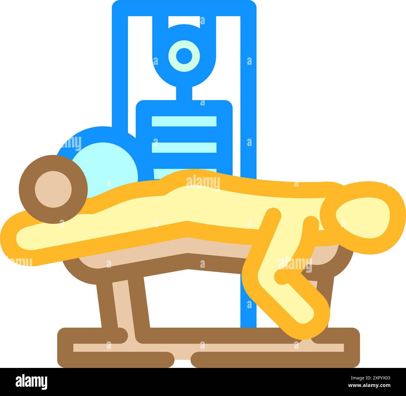 overhead press fitness exercise arm color icon vector illustration ...