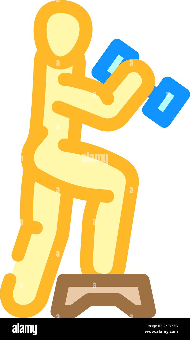 lateral raises fitness exercise arm color icon vector illustration ...