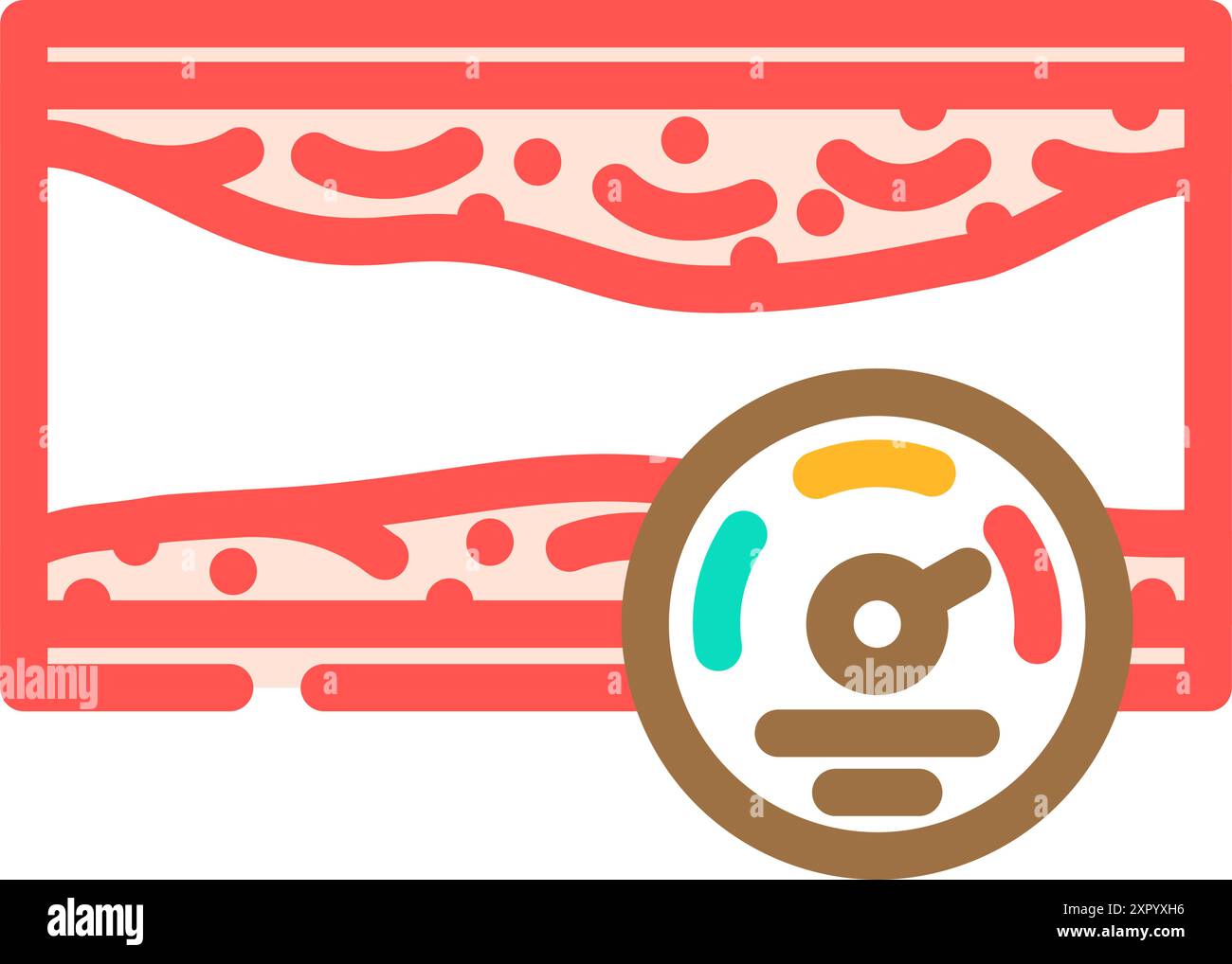 hypertension obesity overweight color icon vector illustration Stock ...