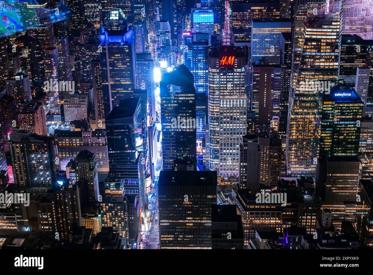 Aerial View of Times Square in New York City in Midtown Manhattan ...