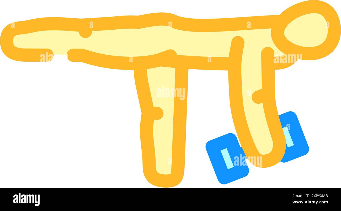 reverse curls fitness exercise arm color icon vector illustration Stock ...