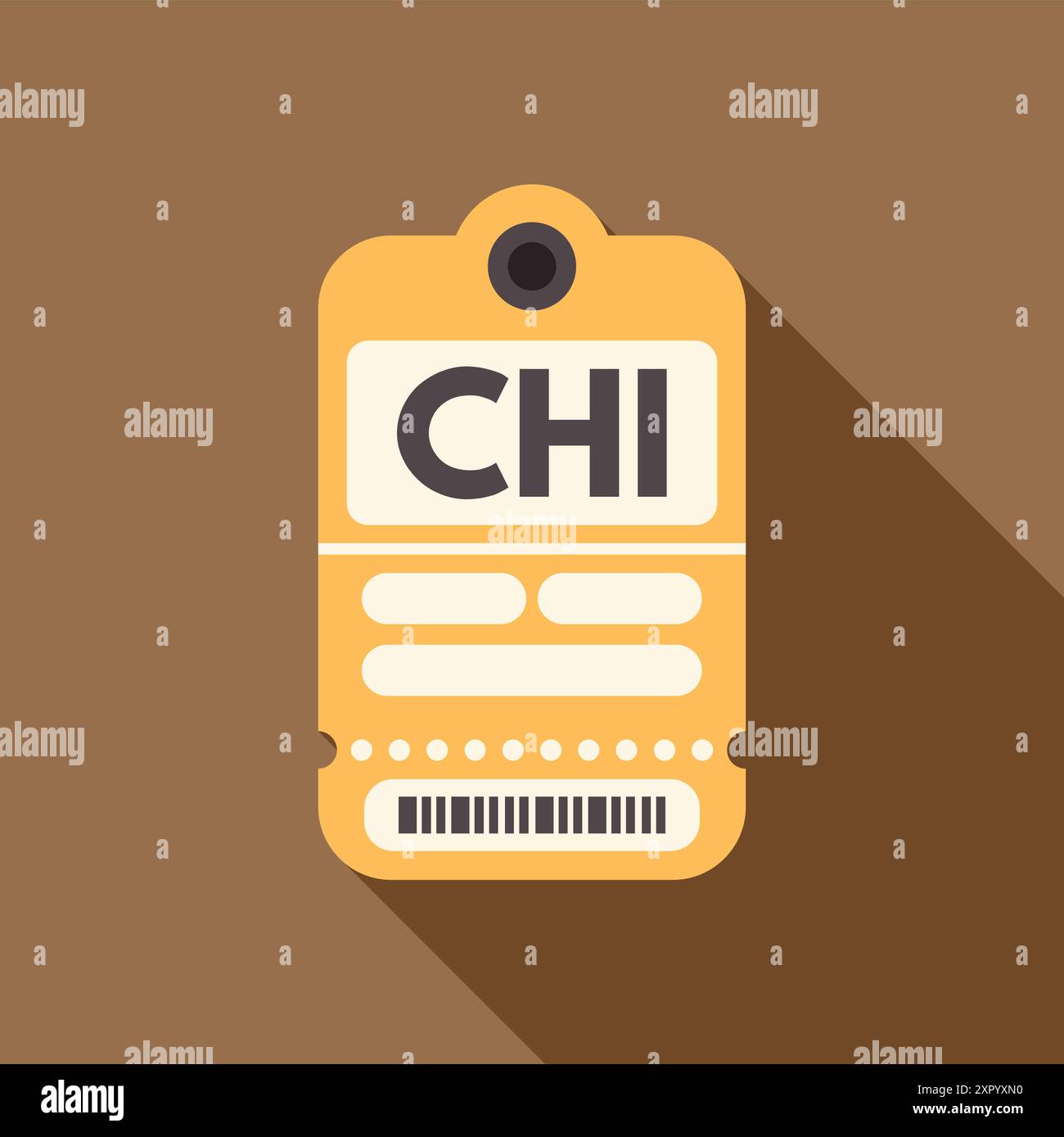 Luggage tag featuring the airport code for chicago, illinois, united ...