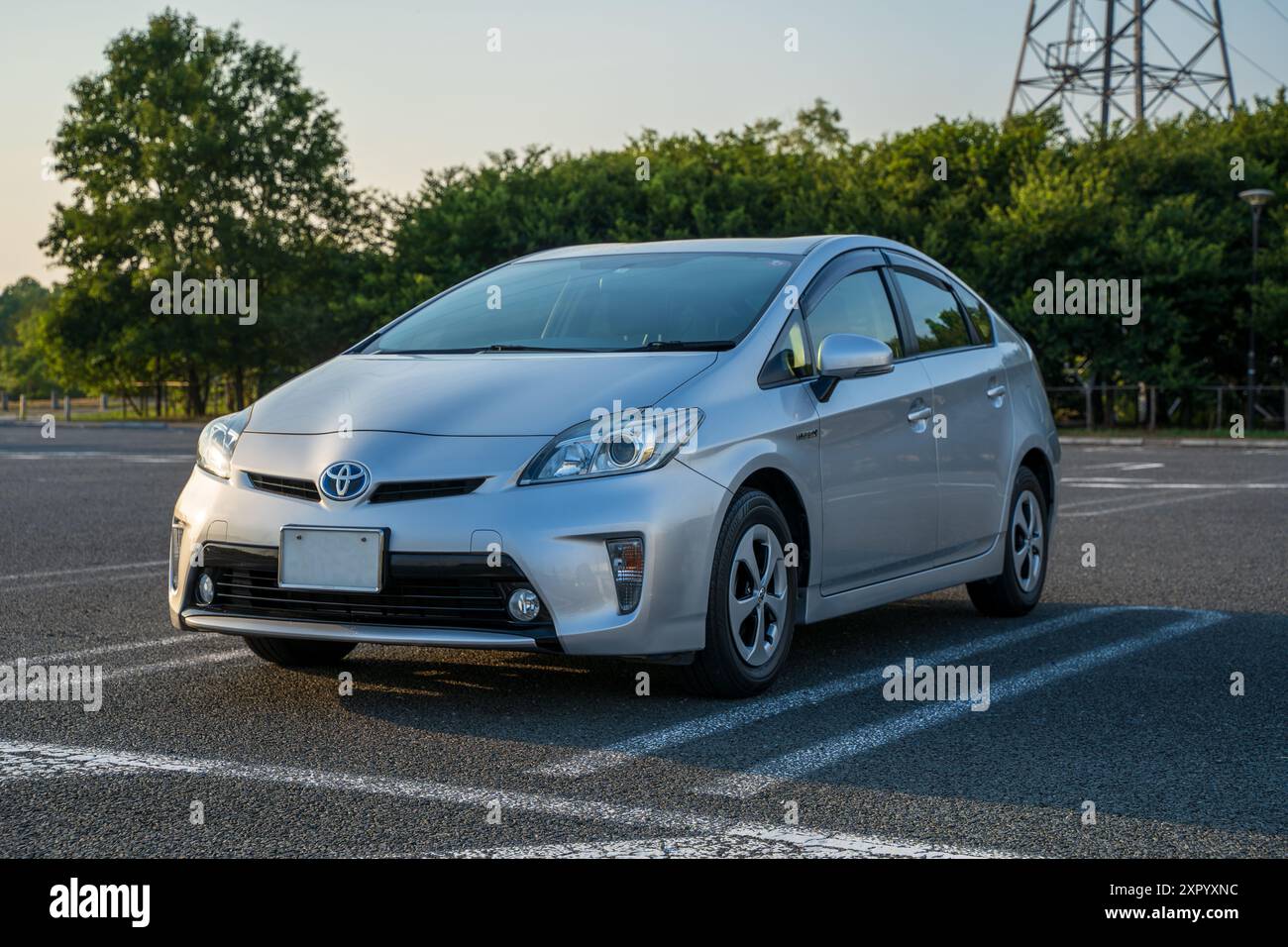 Car Photography Silver Toyota Prius Stock Photo - Alamy