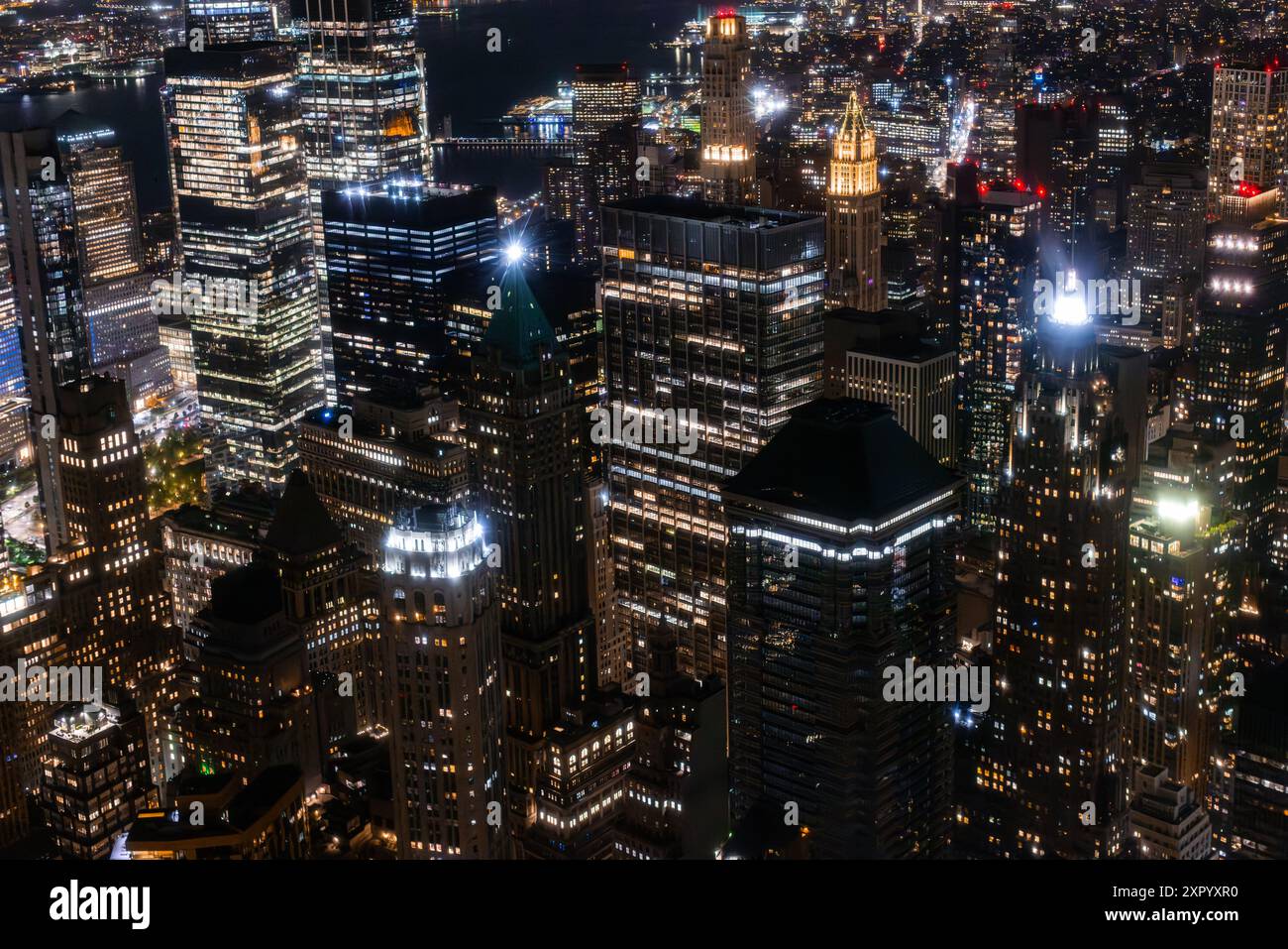 Aerial shot manhattan financial district hi-res stock photography and ...