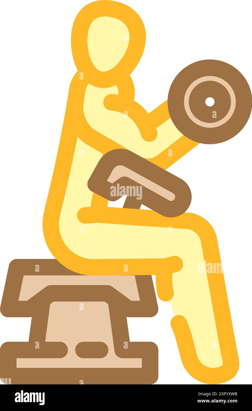 glute bridges fitness exercise leg color icon vector illustration Stock ...