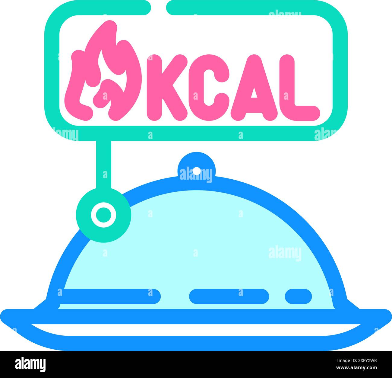 caloric intake obesity overweight color icon vector illustration Stock ...