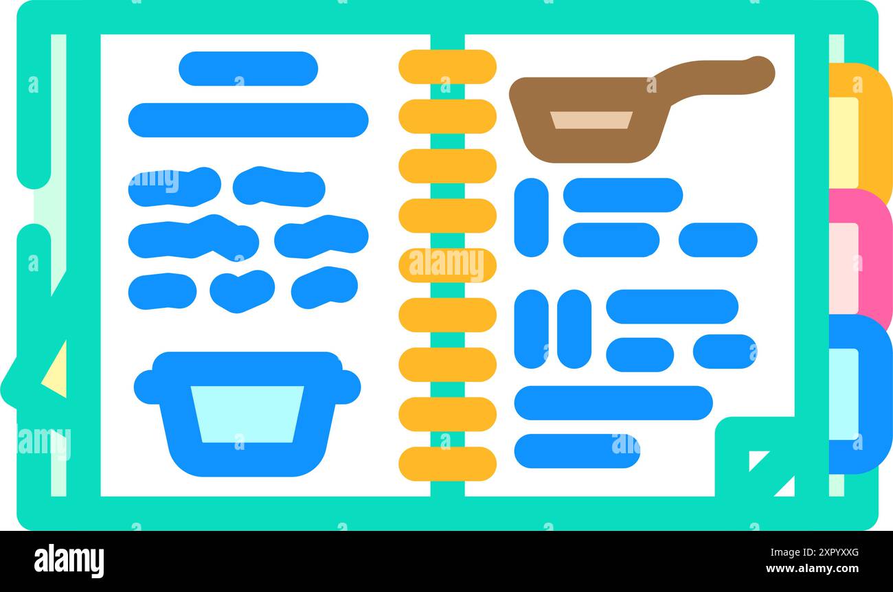 recipe creation restaurant chef color icon vector illustration Stock ...