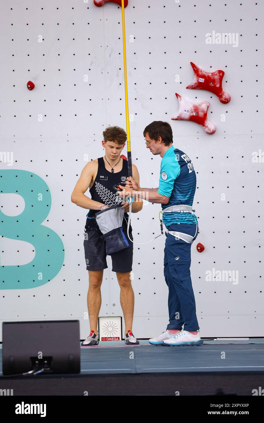 DAVID Julian of New Zealand, Climbing Men's Speed, Final during the ...