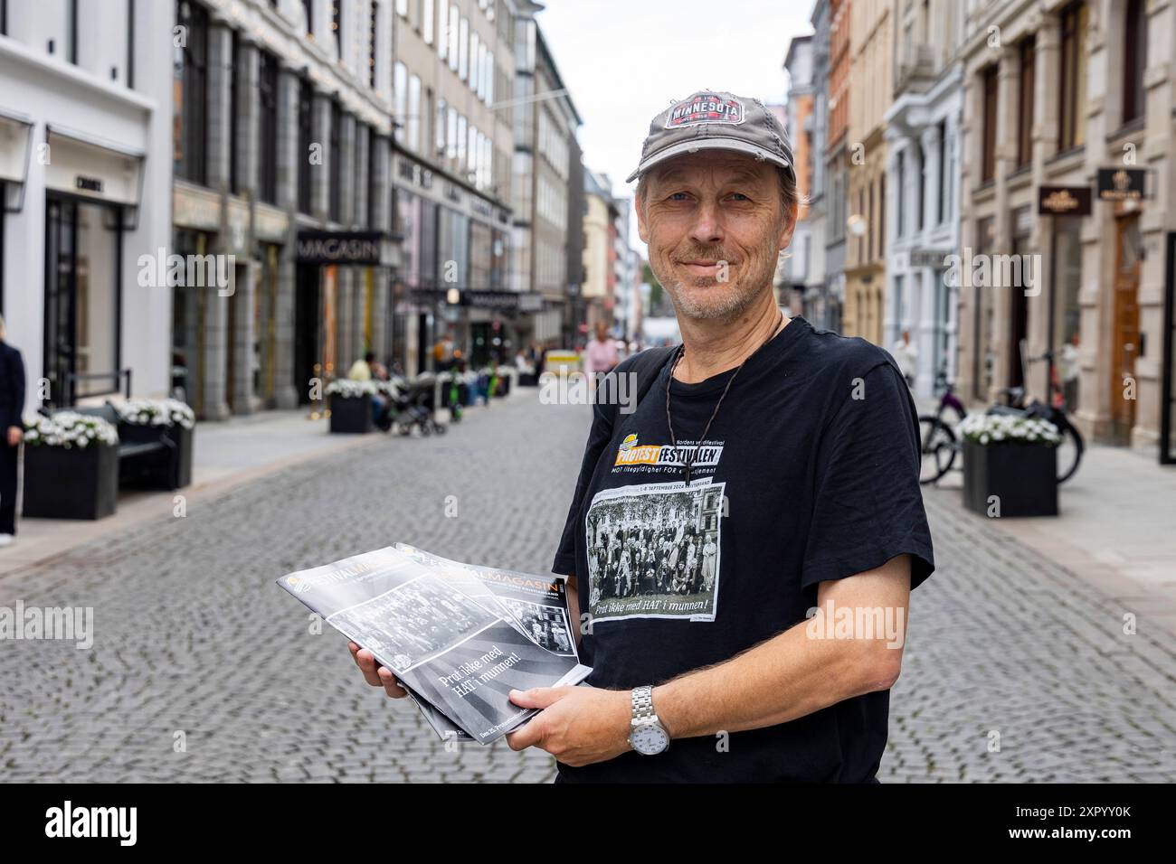 Oslo 20240808. Festival leader for the Protest Festival Svein Inge ...