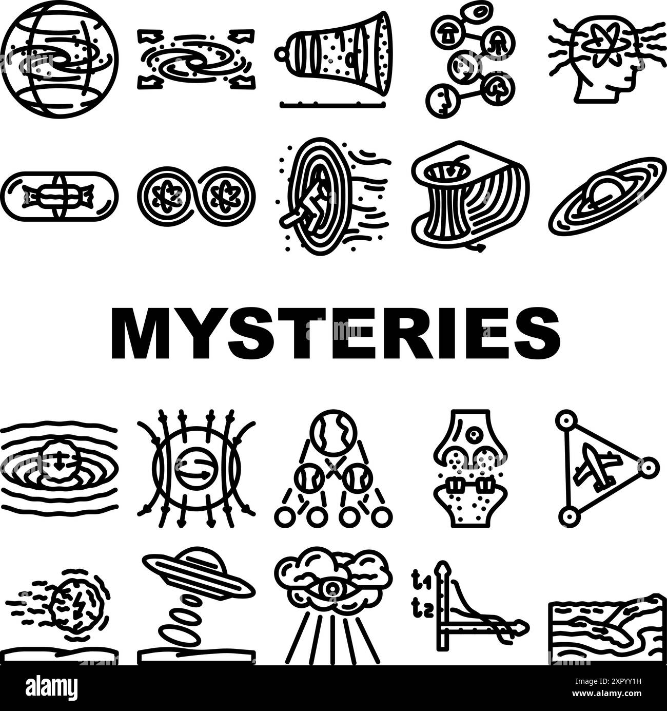unsolved mysteries question ask icons set vector Stock Vector Image ...