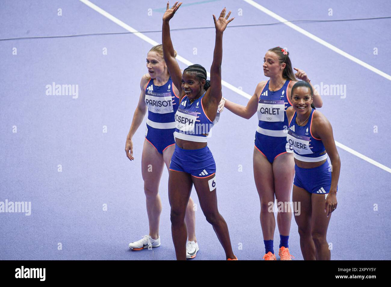 Paris, France. 08th Aug, 2024. France's Helene Parisot, Gemima Joseph ...