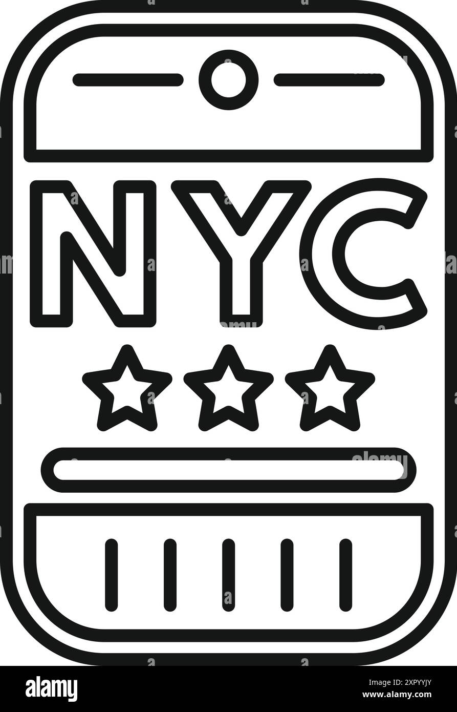 Nyc label with three stars showing high quality rating Stock Vector ...