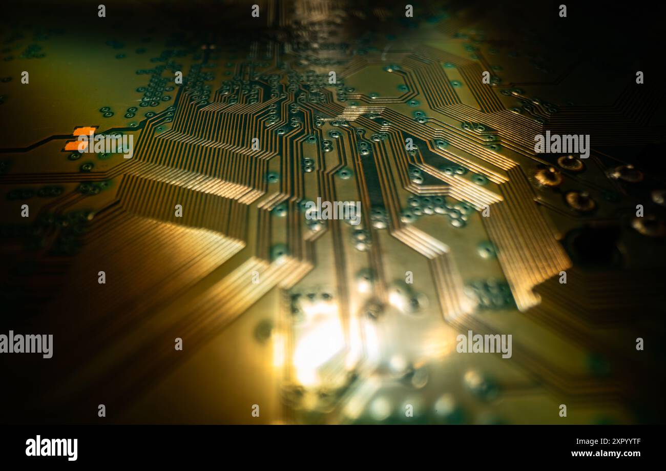 Electronic circuit board technology background. Electronic plate ...